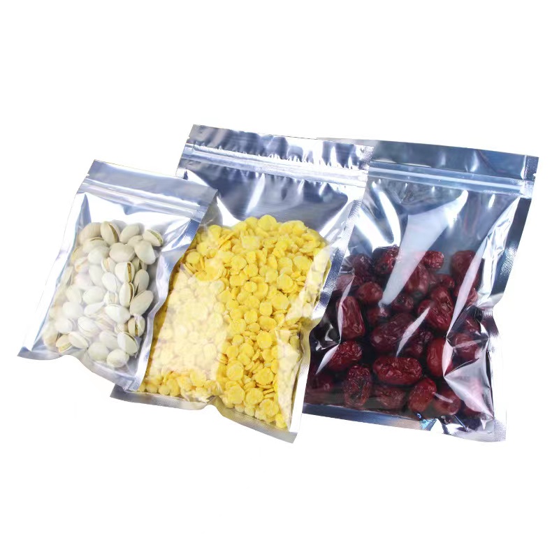 Flat ziplock foil pouch with clear front - Your flexible packaging partner